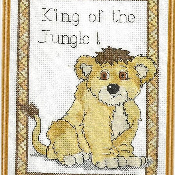 Cross Stitch Lion Kit - Etsy