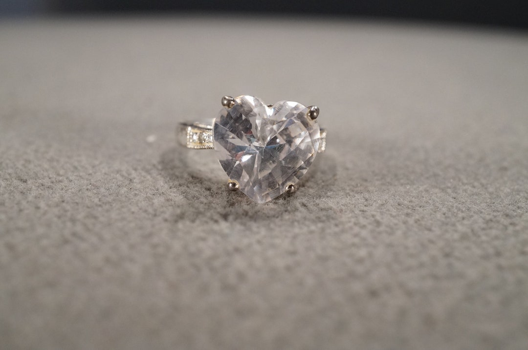 Vintage Wedding Band Stacker Design Ring Sterling Silver 3 Round Heart ...