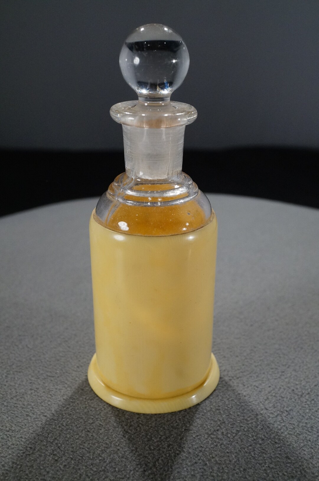 Antique Vintage Bakelite Catalin Bottle Clear Round Ball Stopper Art ...