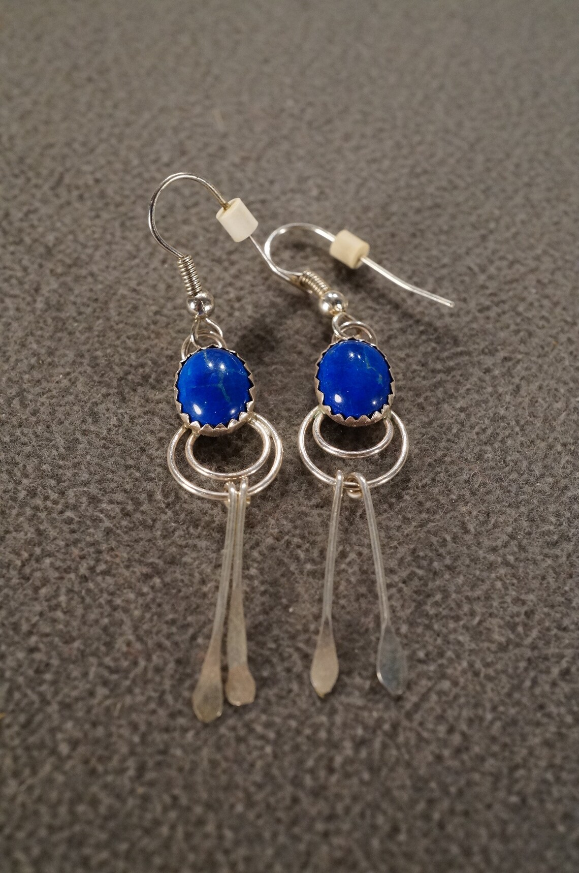 Vintage Pierced Earrings Sterling Silver Dangle Drop Settings 2 Oval ...