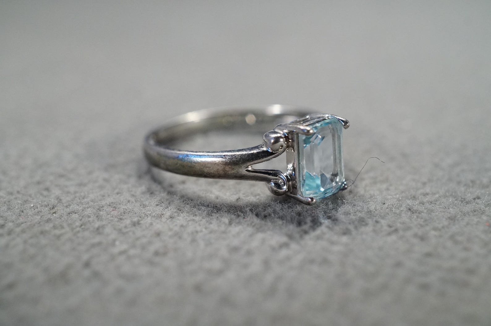 Vintage Wedding Band Stacker Design Ring Sterling Silver Rectangle ...