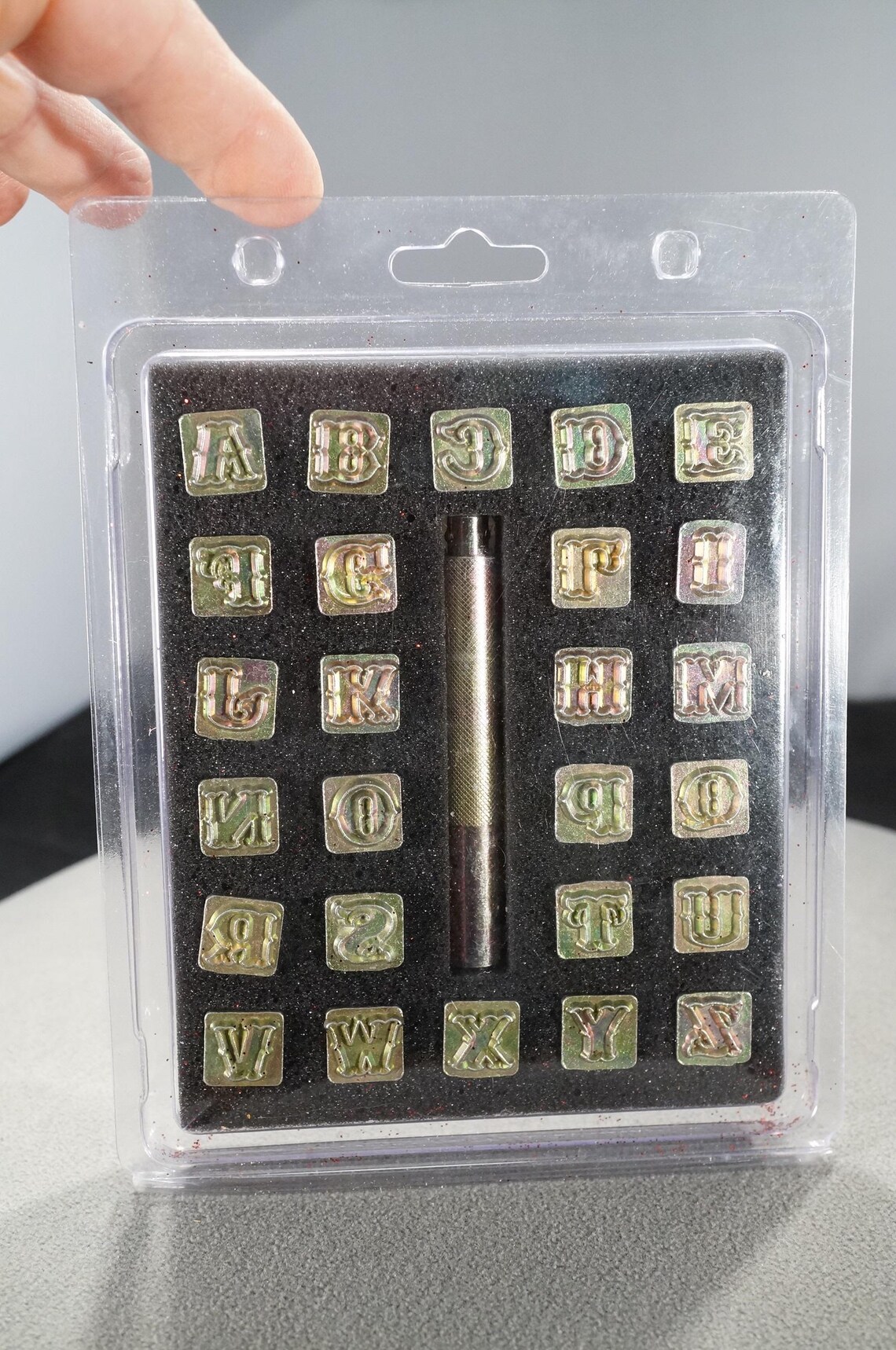 Vintage Ensemble 1/2 Alphabet Stamps Handle Set Tandy Leather Factory ...