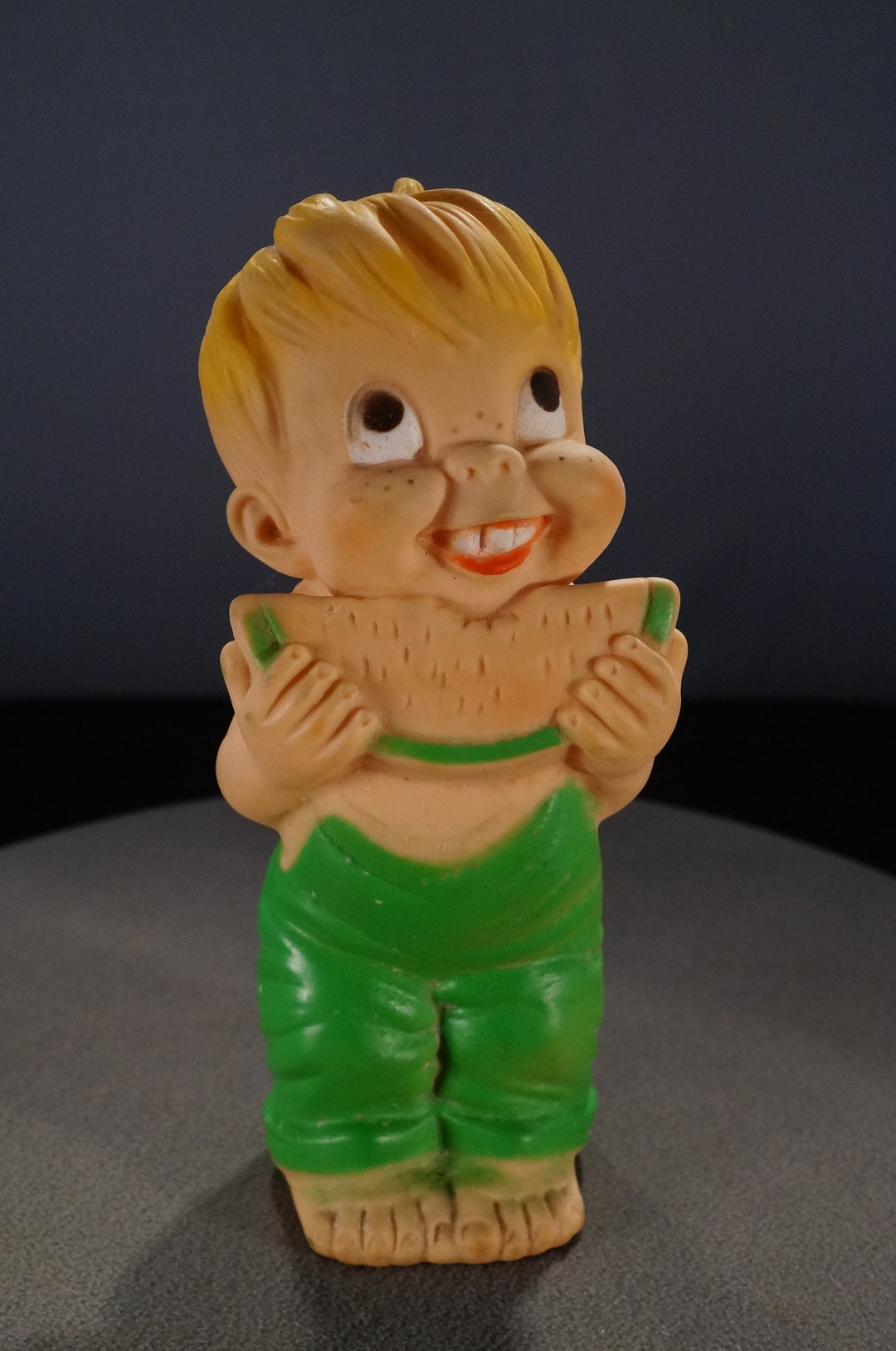 Antique Vintage Dreamland Creations Plastic Squeak Toy Spunky Wide Eyed ...