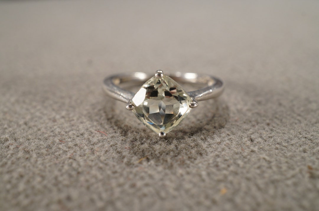 Vintage Wedding Band Stacker Design Ring Sterling Silver Square Prong ...