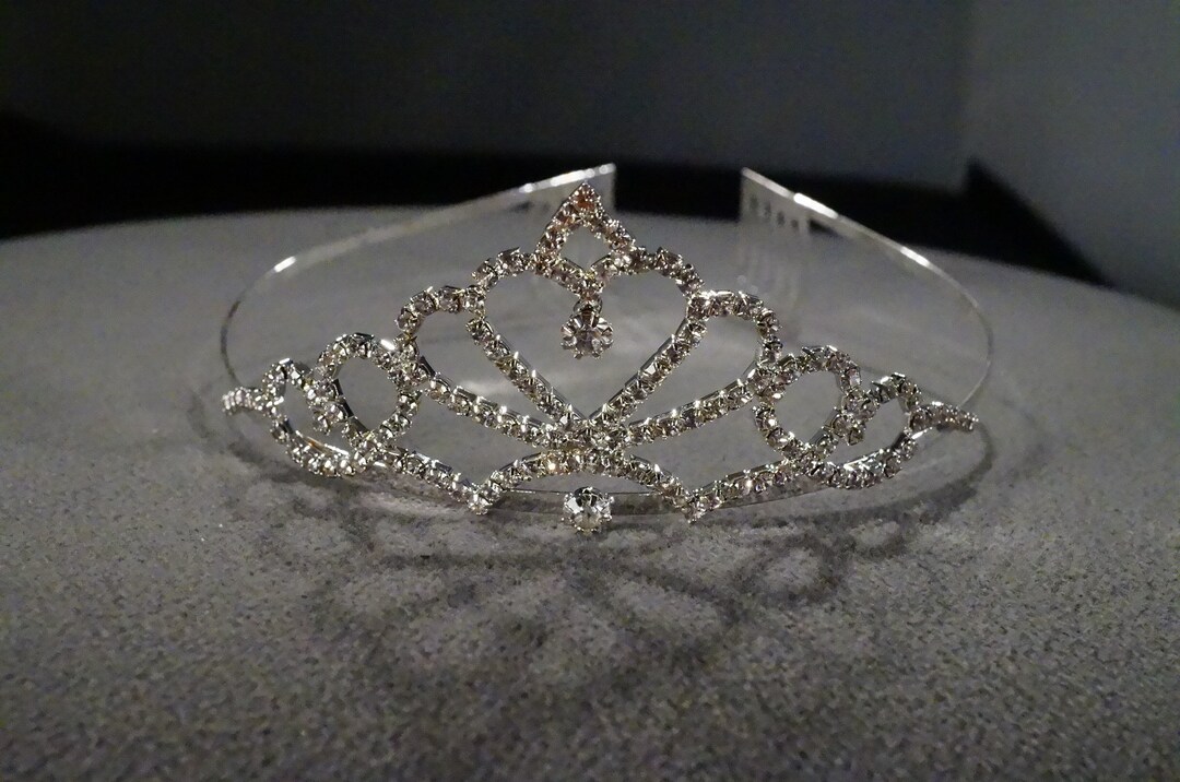 Vintage Wedding Bridal Tiara Luxury Bridal Crown Prom Crown Multi Round Prong Set Glass ...