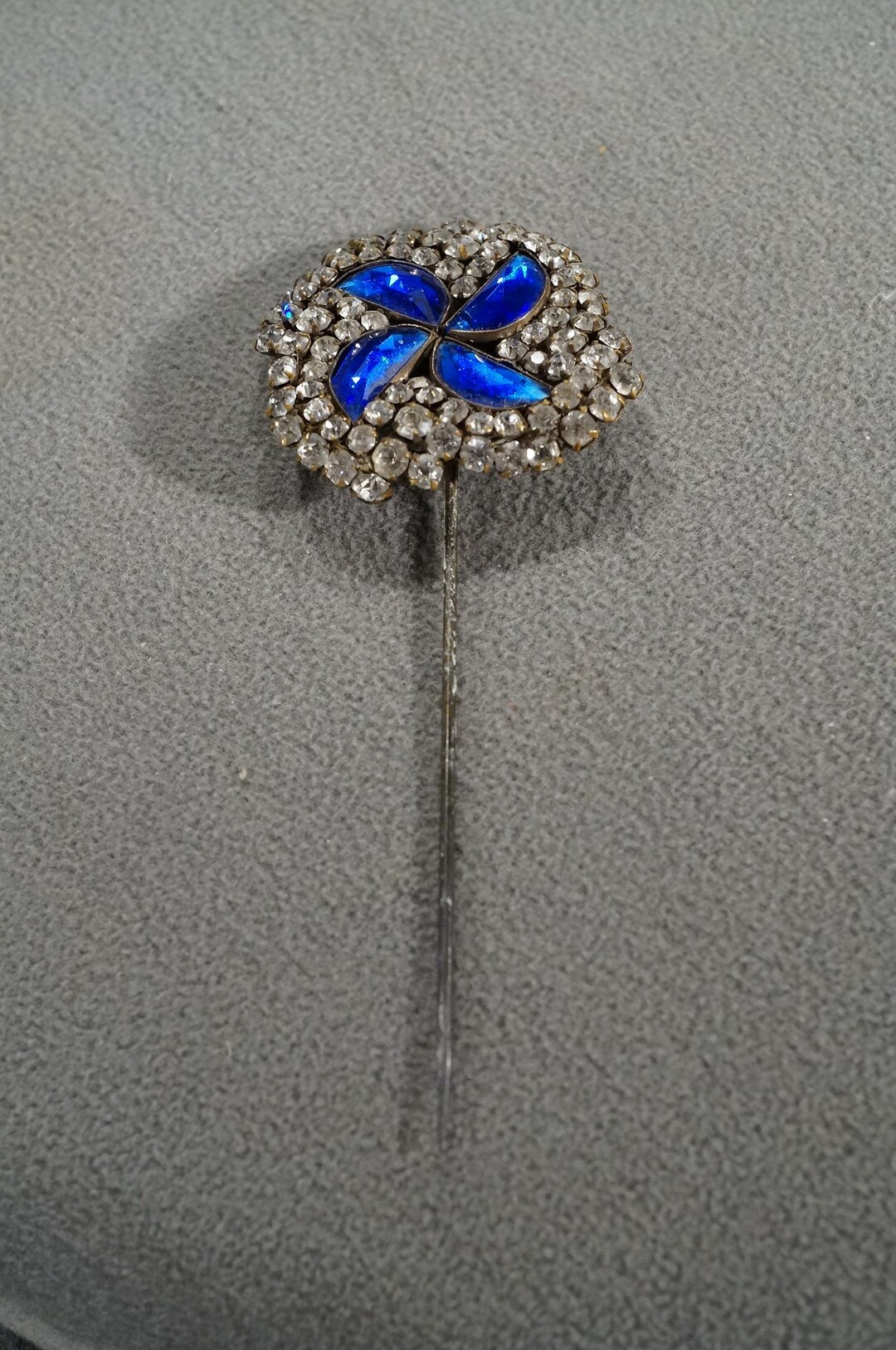 Antique Vintage Hat Stick Pin Brooch Yellow Gold Tone Multi Round ...