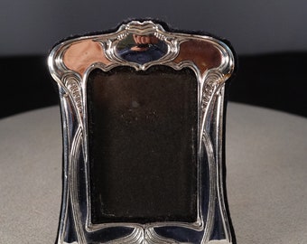 Antique Vintage Rectangle Picture Frame Silver Tone Raised Relief ...