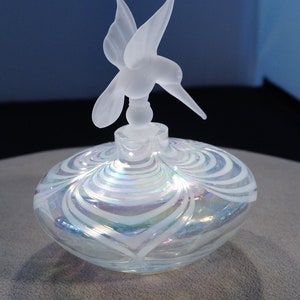 Antique Vintage Perfume Bottle Stopper Dauber Opalescent Luster Aurora ...