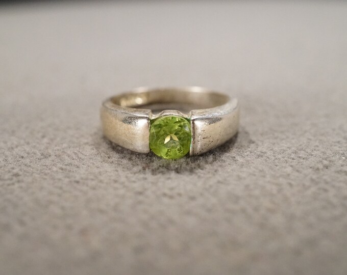 Vintage Wedding Band Stacker Design Ring Sterling Silver Round Bezel ...