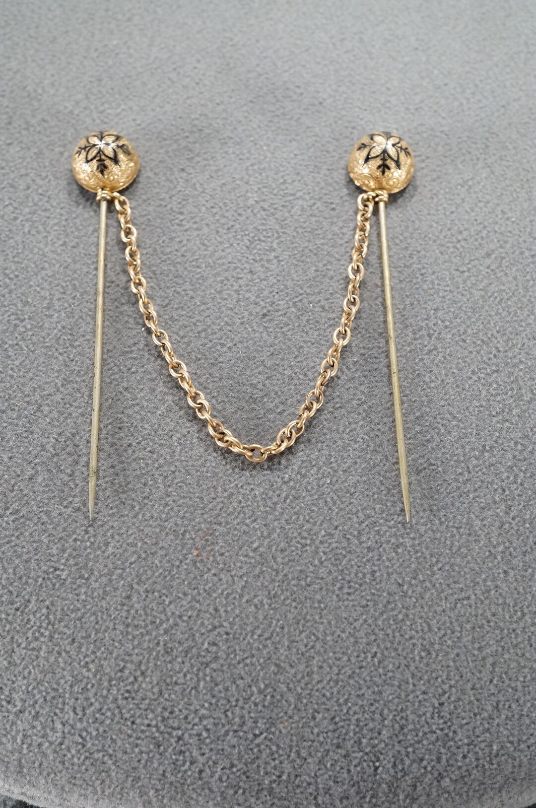 Antique Vintage Gold Filled Double Engraved Victorian Hat Pins With ...