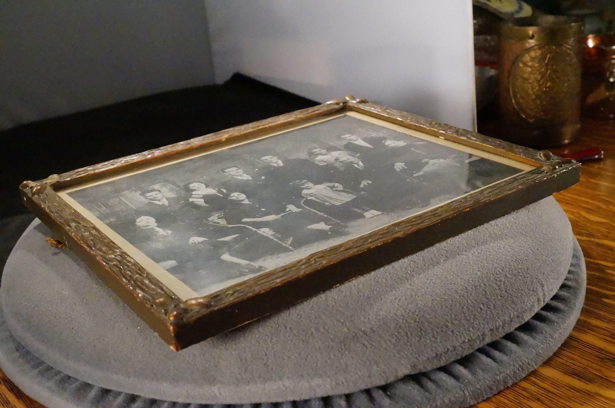 Antique Vintage Rectangle Black White Photograph Picture Frame Multi ...