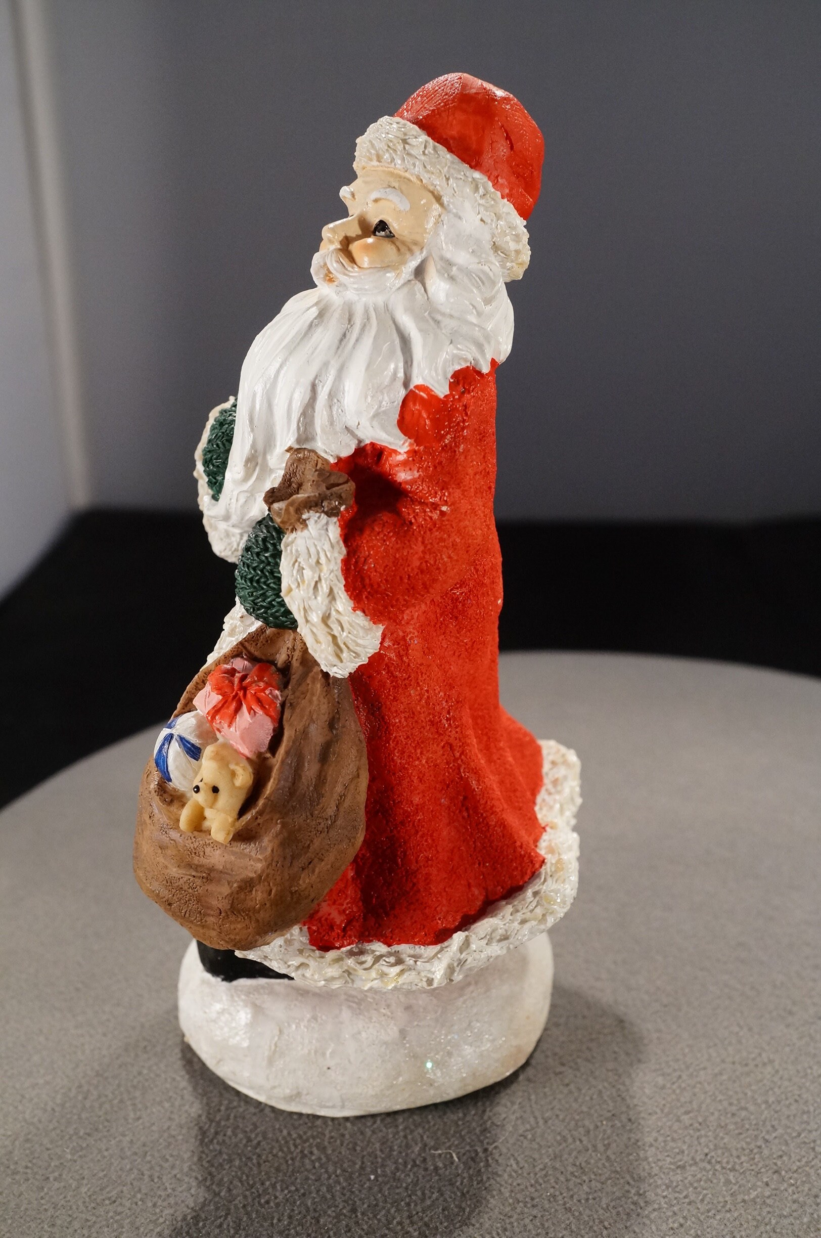 Vintage 1980s Chalk Ware Christmas Holiday Santa Claus Figurine Statue ...