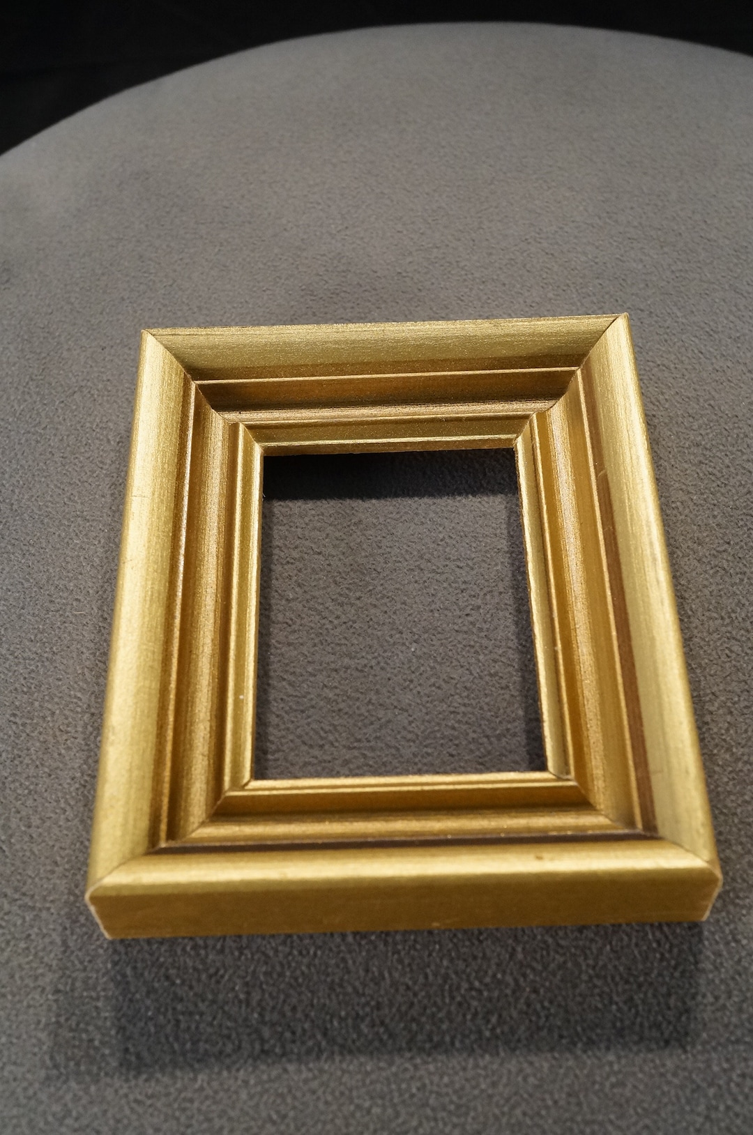 Antique Vintage Rectangle Picture Frame Yellow Gold Painted Wood Multi ...