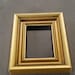 Antique Vintage Rectangle Picture Frame Yellow Gold Painted Wood Multi ...