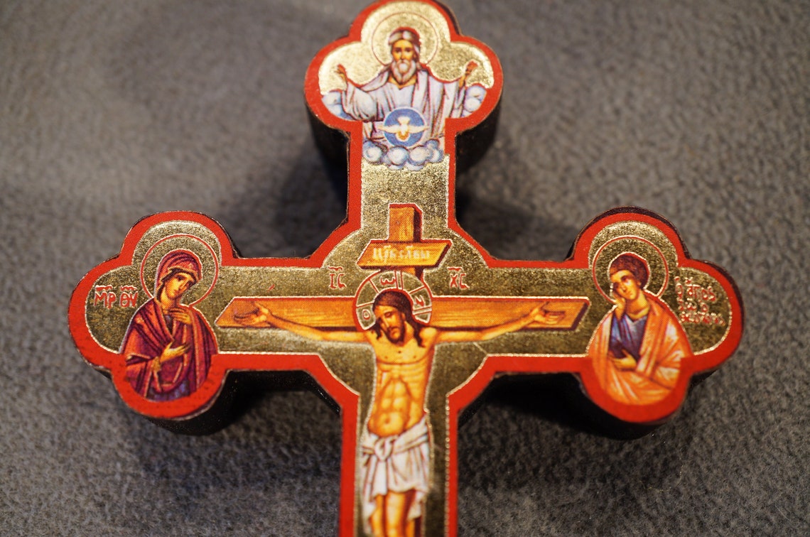 Vintage Greek Italian Florentine Gold Gilt Gesso Wooden Icon Religious ...