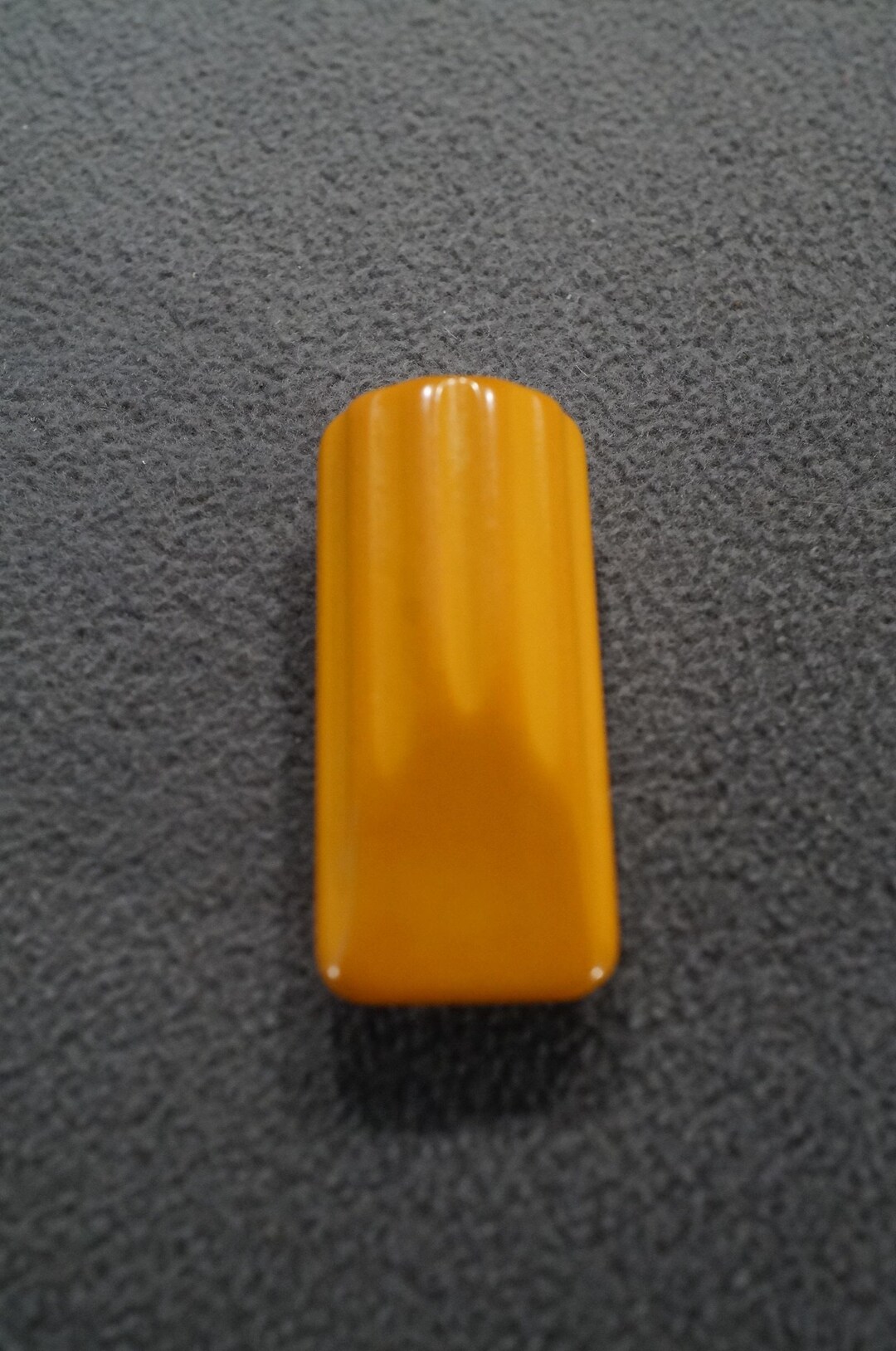 Antique Vintage Butterscotch Bakelite Clip Pin Brooch Rectangle Domed ...