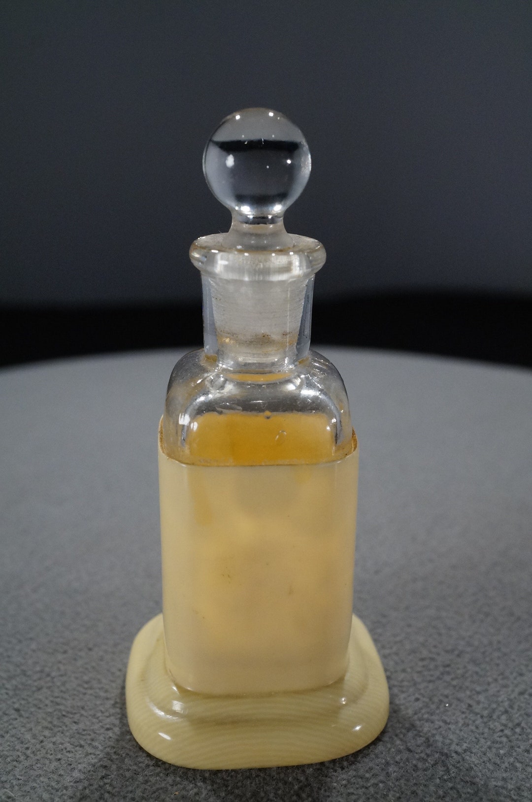 Antique Vintage Bakelite Catalin Bottle Clear Round Ball Stopper Art ...