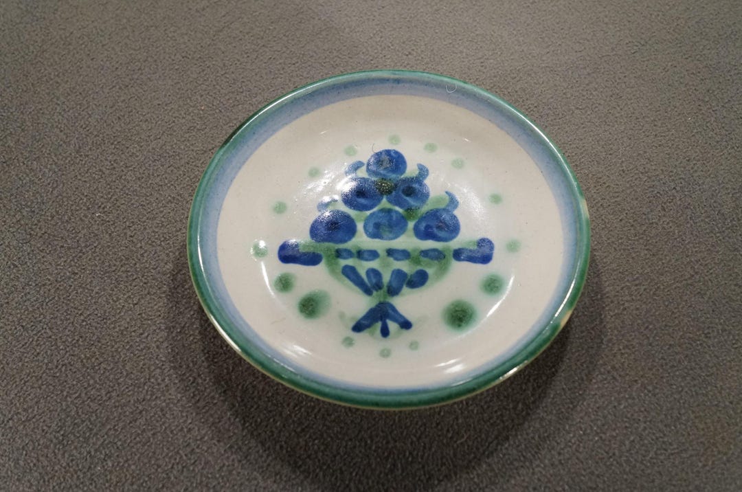 Antique Vintage Artist Signed MA Hadley Stoneware Pottery 4.5" Plate ...