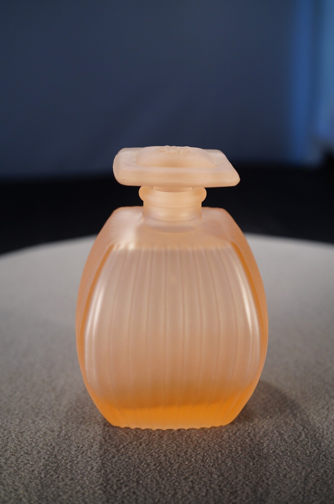 Antique Vintage Perfume Bottle Stopper Dauber Frosted Pink Glass ...