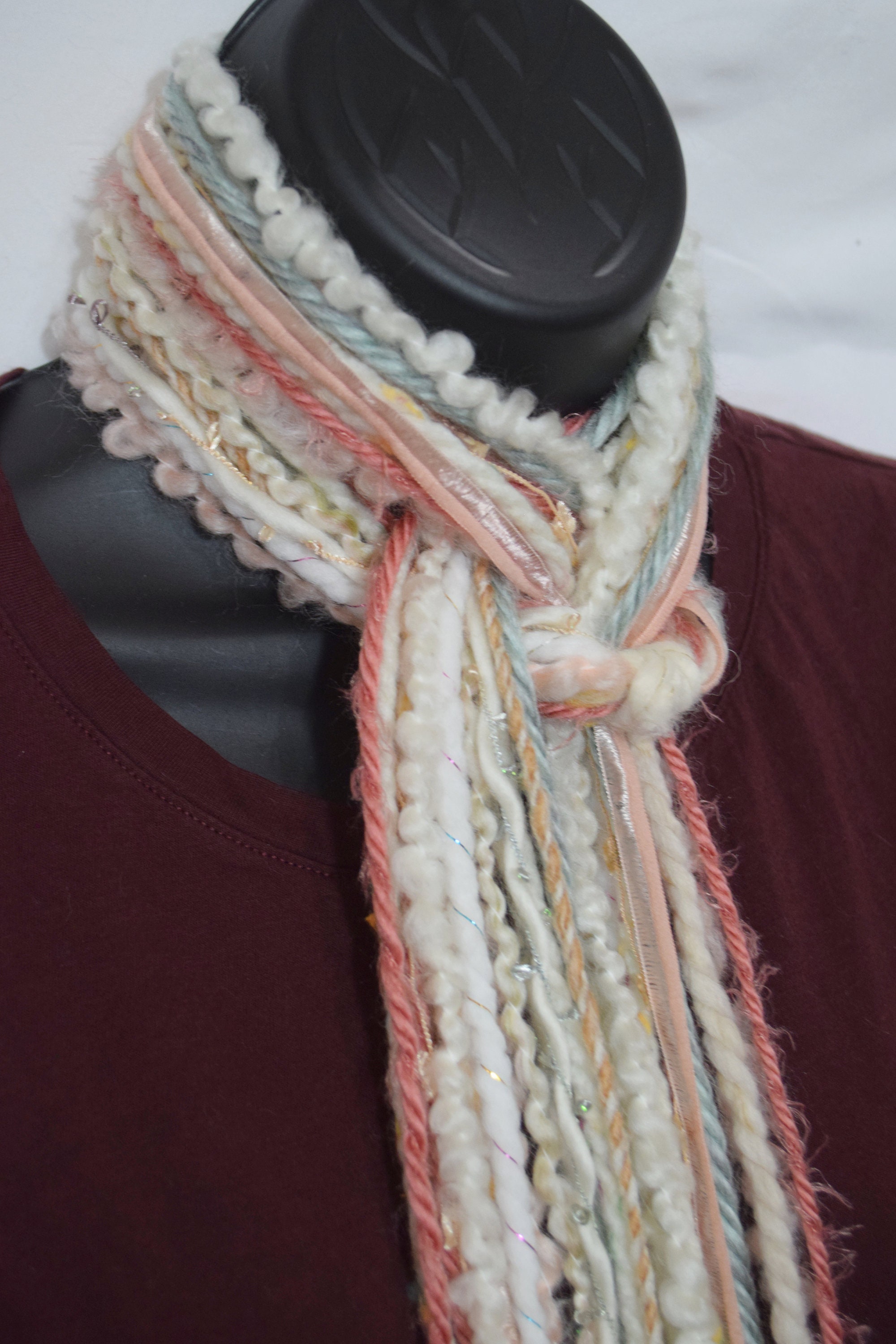 Pastel Colors Skinny Scarf Boho Fashion Accessory - Etsy