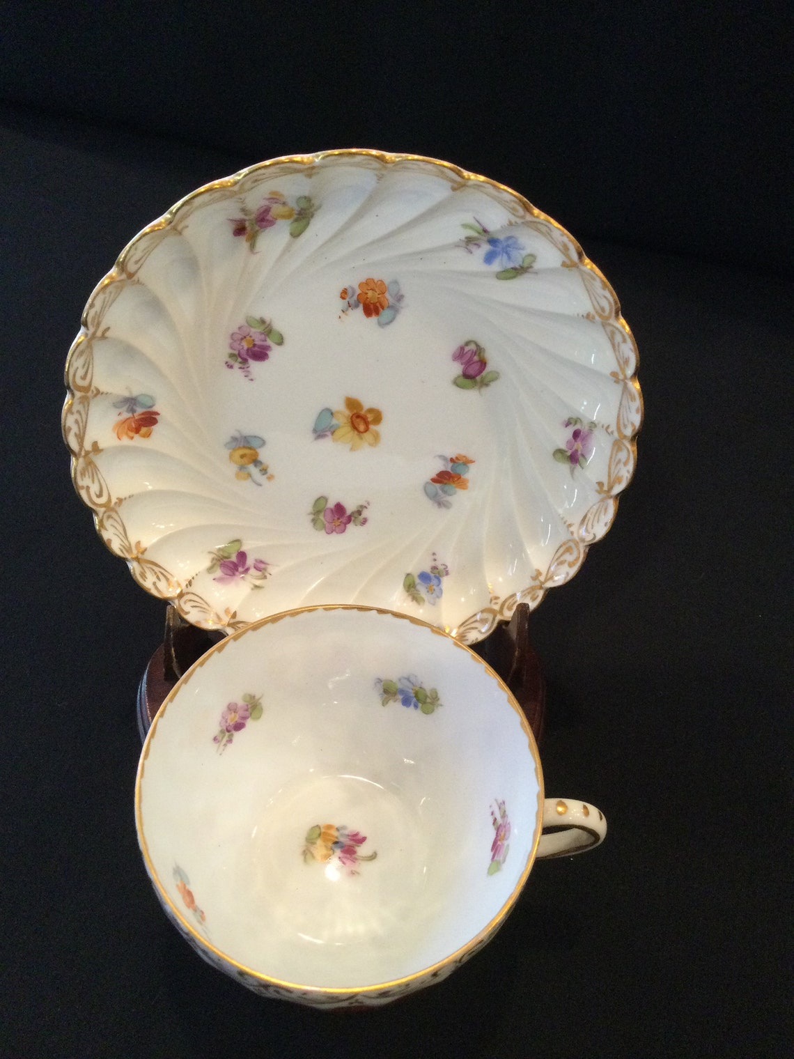 DRESDEN Porcelain Tea Cup and Saucer Set - Etsy