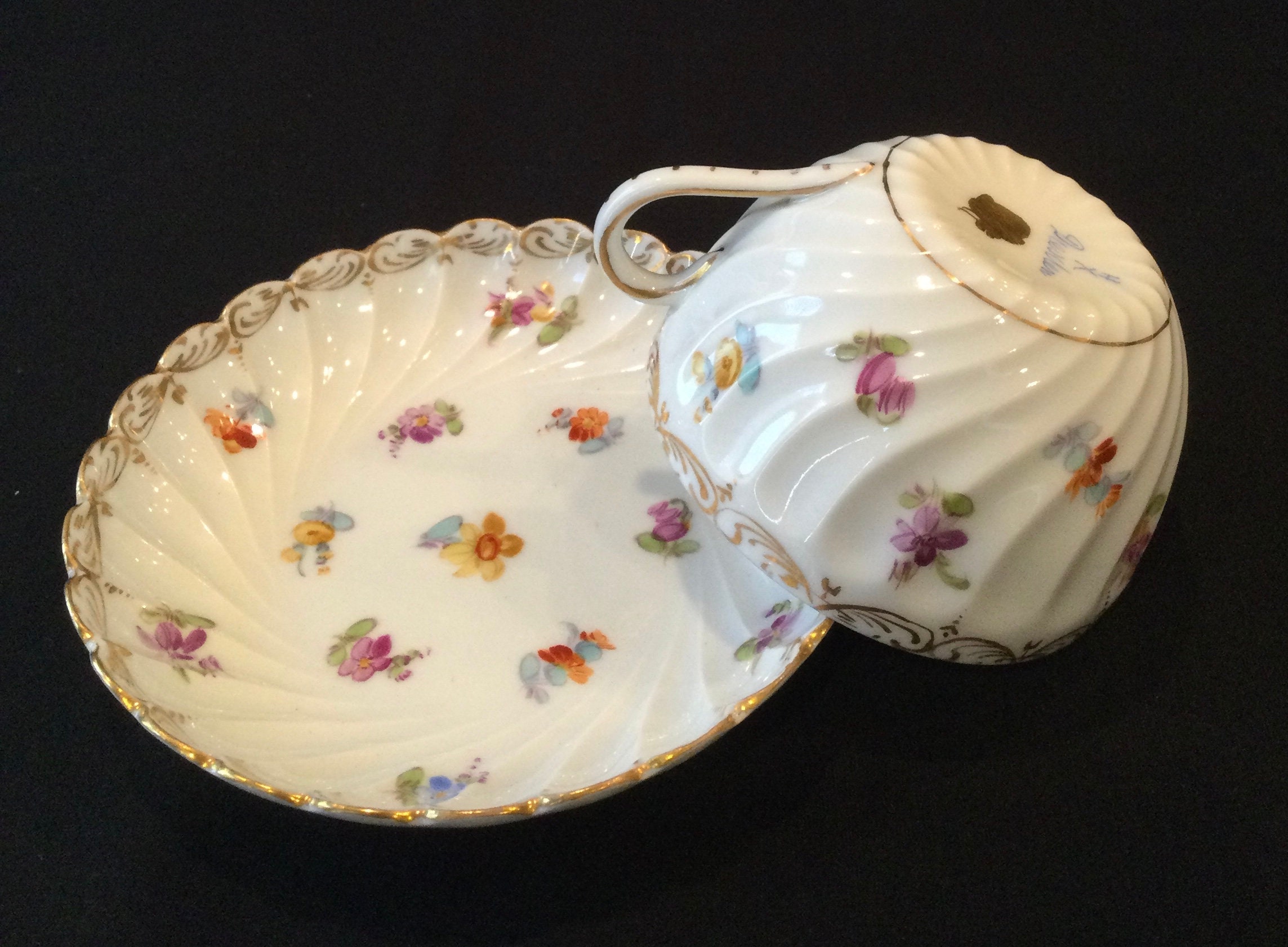 DRESDEN Porcelain Tea Cup and Saucer Set - Etsy