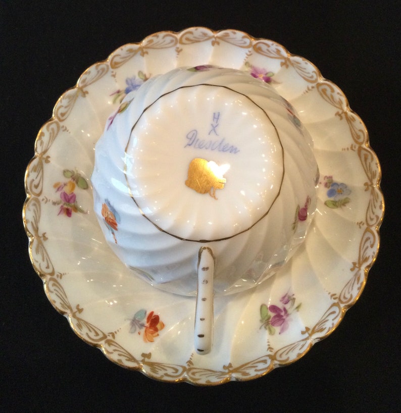 DRESDEN Porcelain Tea Cup and Saucer Set - Etsy
