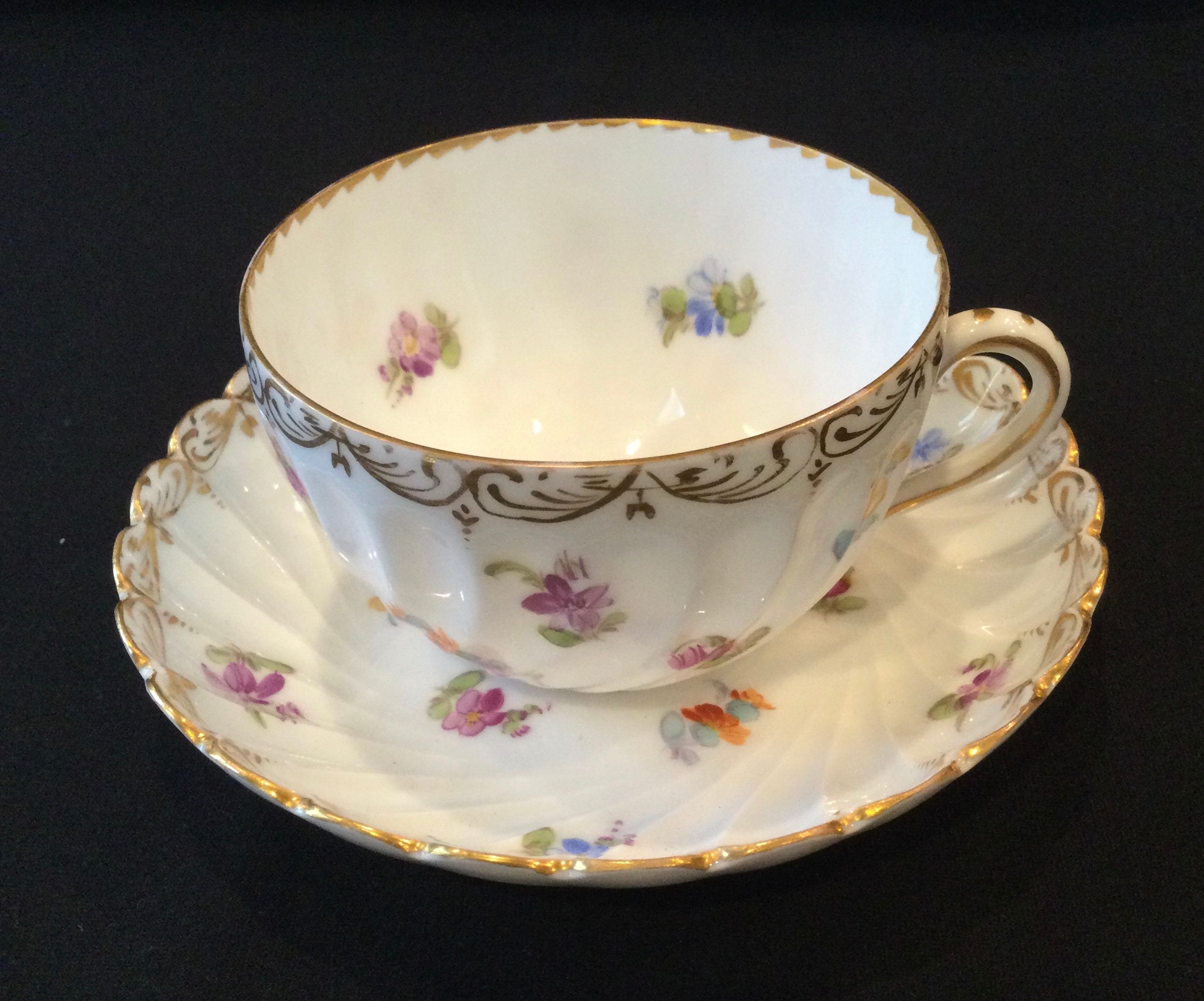 DRESDEN Porcelain Tea Cup and Saucer Set - Etsy