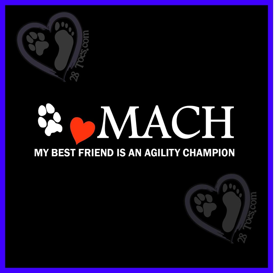 MACH Sticker - 2 Color: Dog Agility Vinyl Sticker. Customization ...