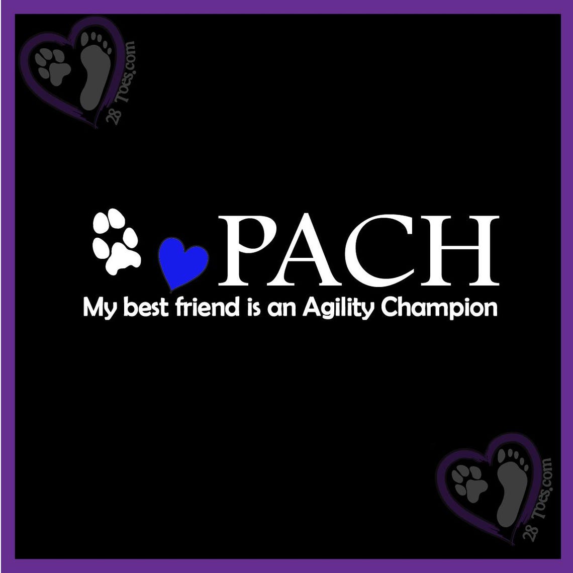 PACH Sticker - 2 Color: Dog Agility Vinyl Sticker. Customization ...