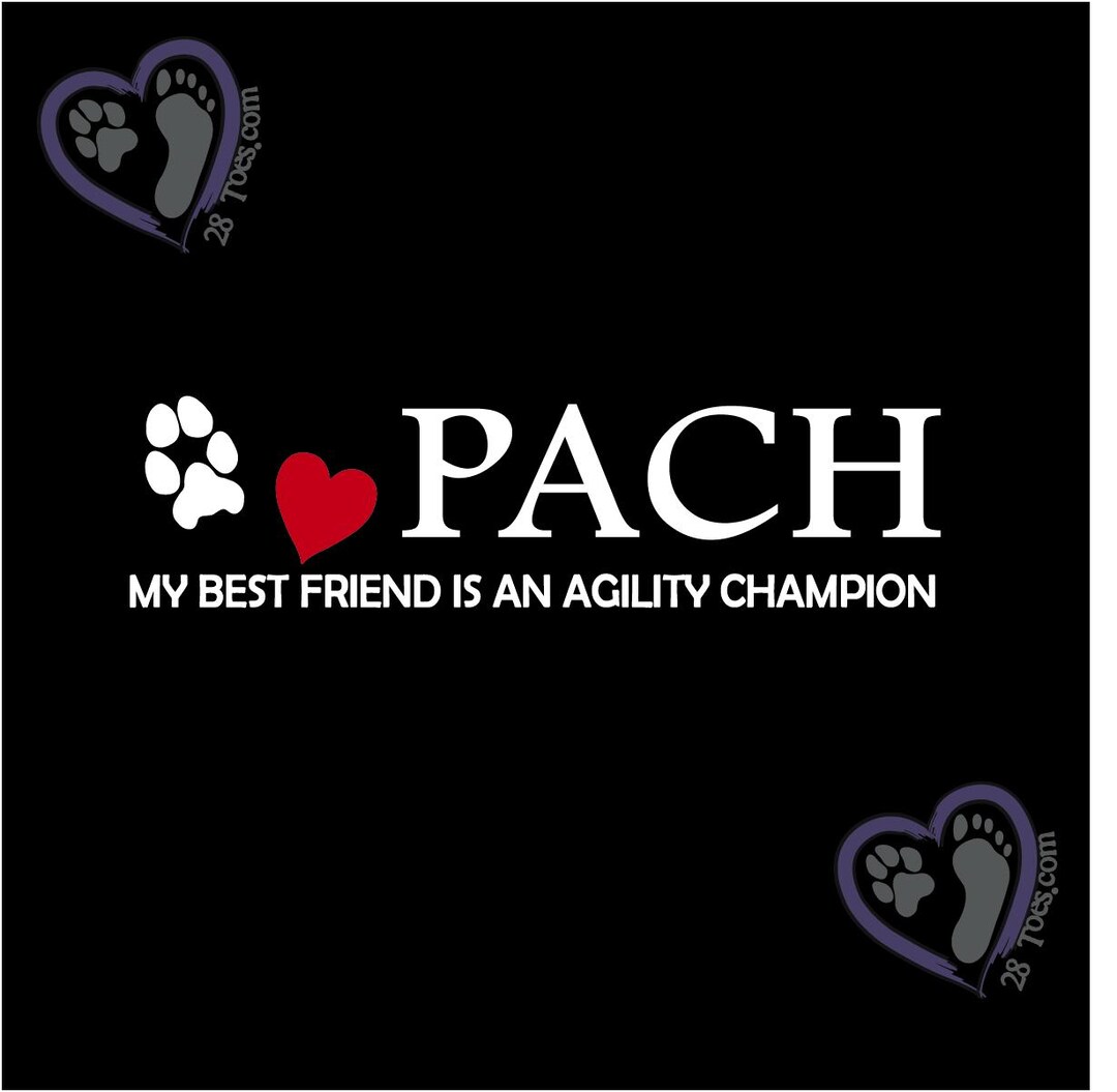PACH Sticker - 2 Color: Dog Agility Vinyl Sticker. Customization ...