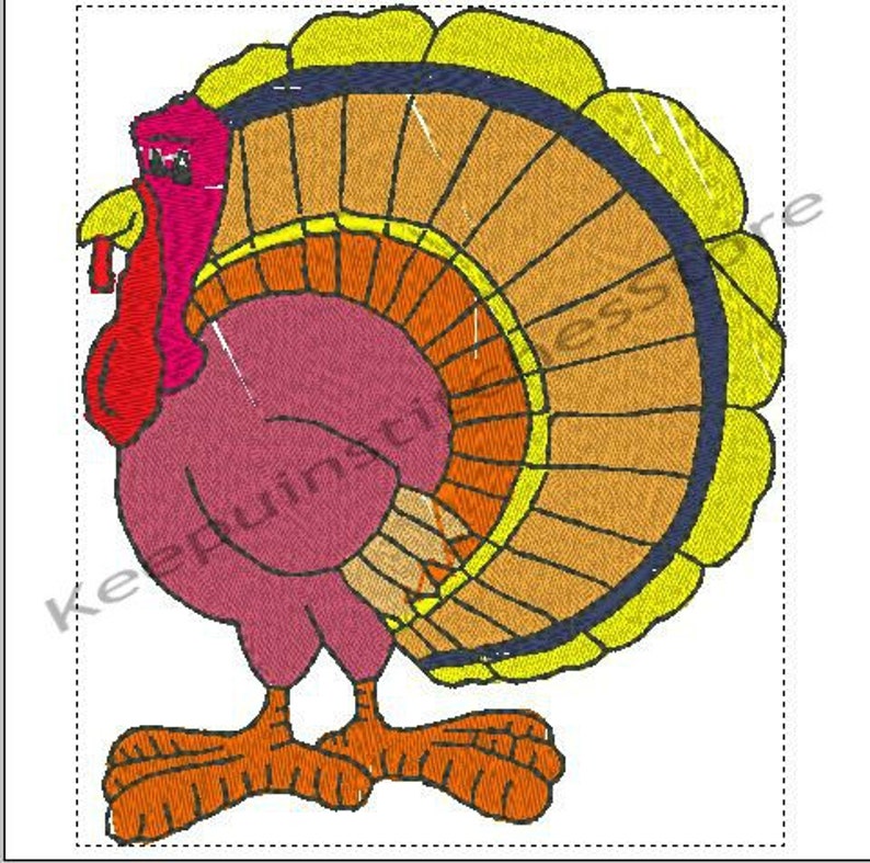 Turkey Embroidery File - Etsy