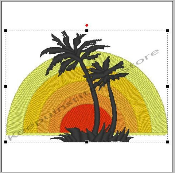 Palm Trees Embroidery File - Etsy