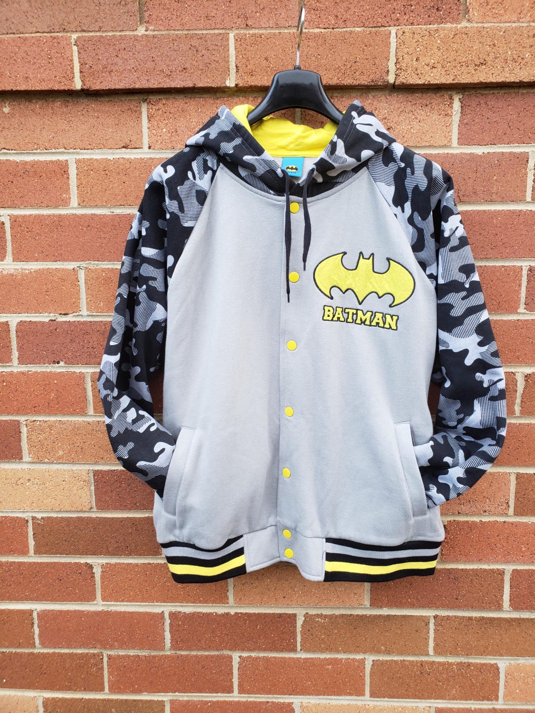 Official DC Comics BATMAN Jacket Snap Button-up in Classic Colours ...