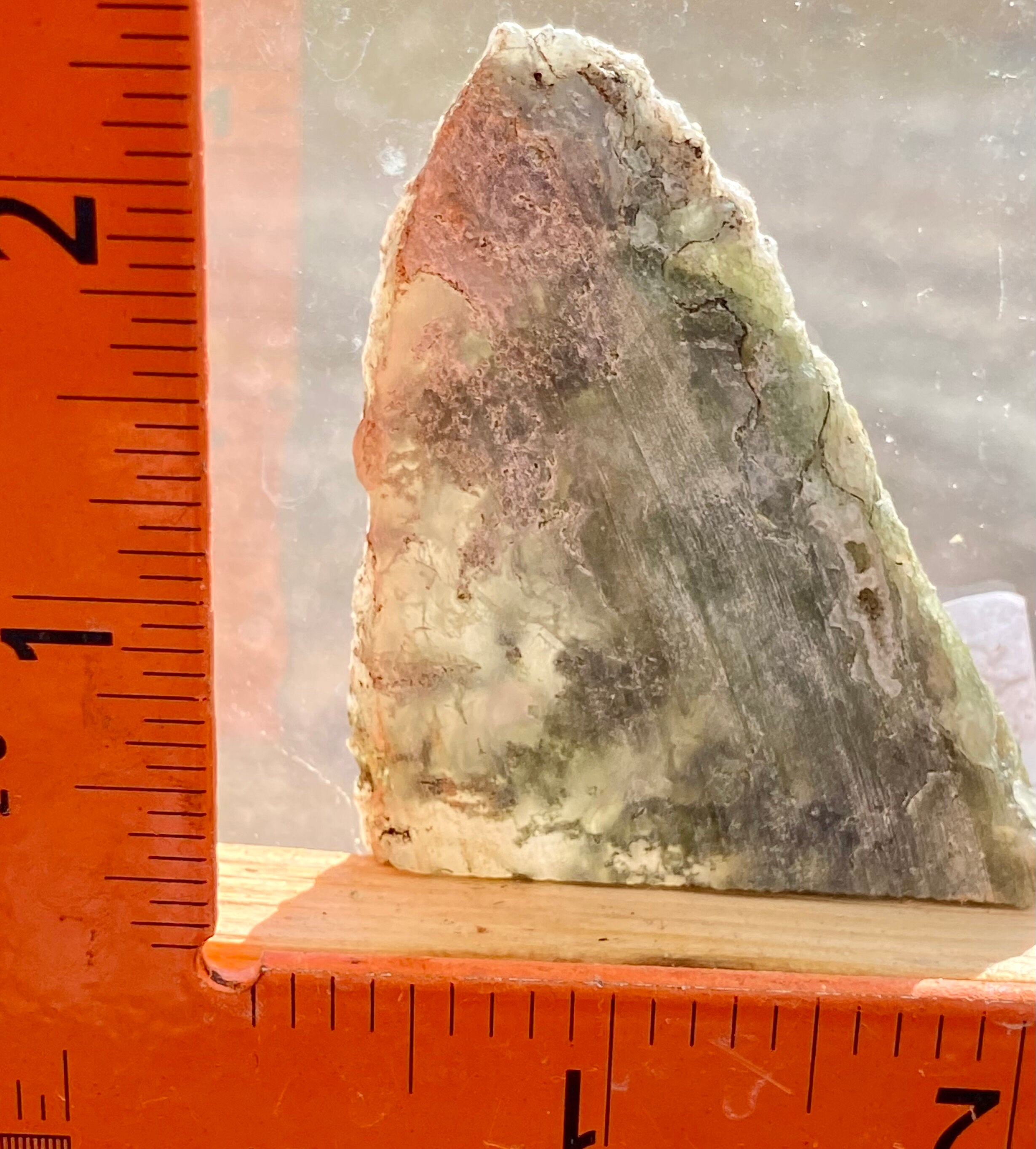 Green Moss Agate Unpolished Slab, Lapidary, Cabochons, Jewelry, Lamp ...