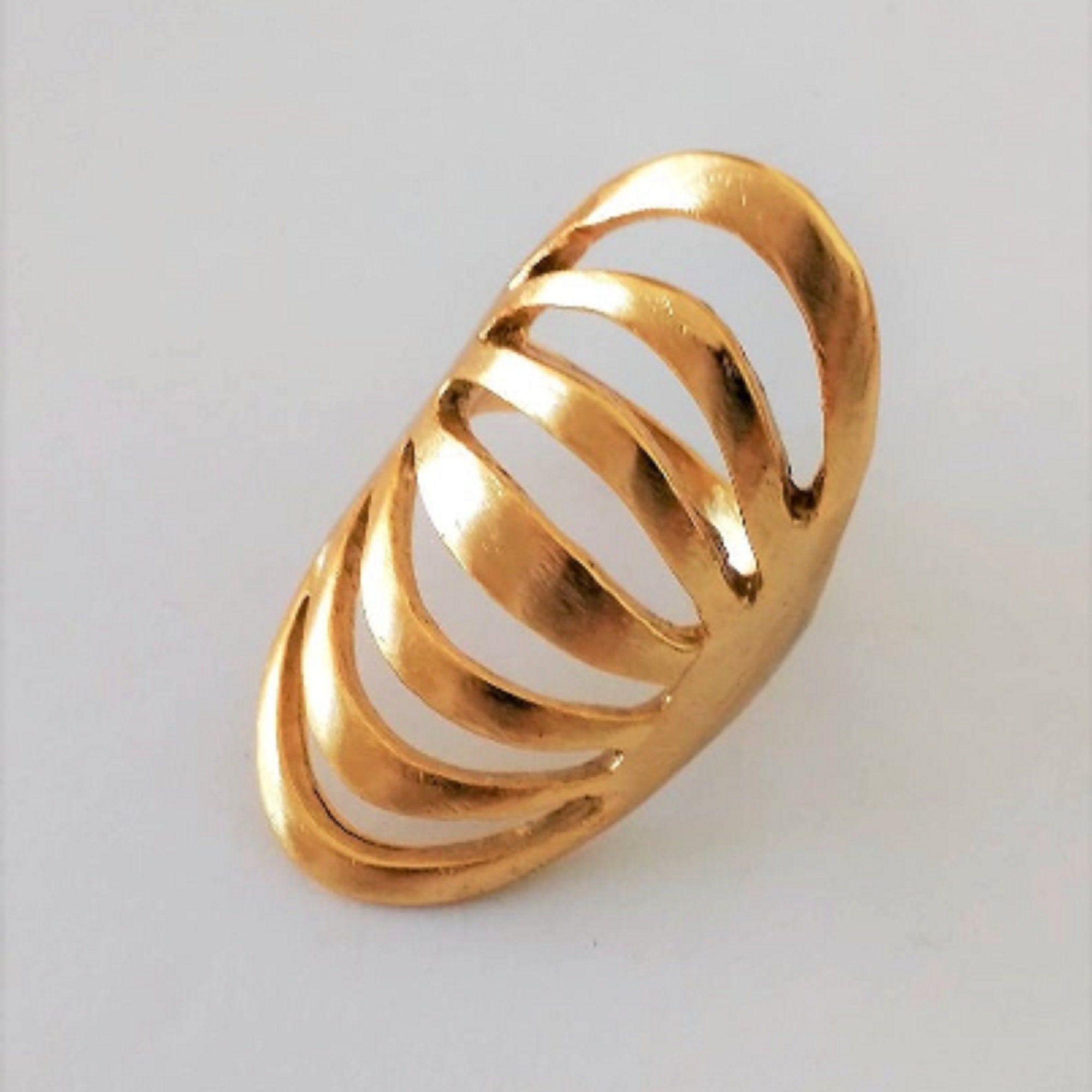 Big Statement Ring 24k Gold Plated Gift for Her - Etsy