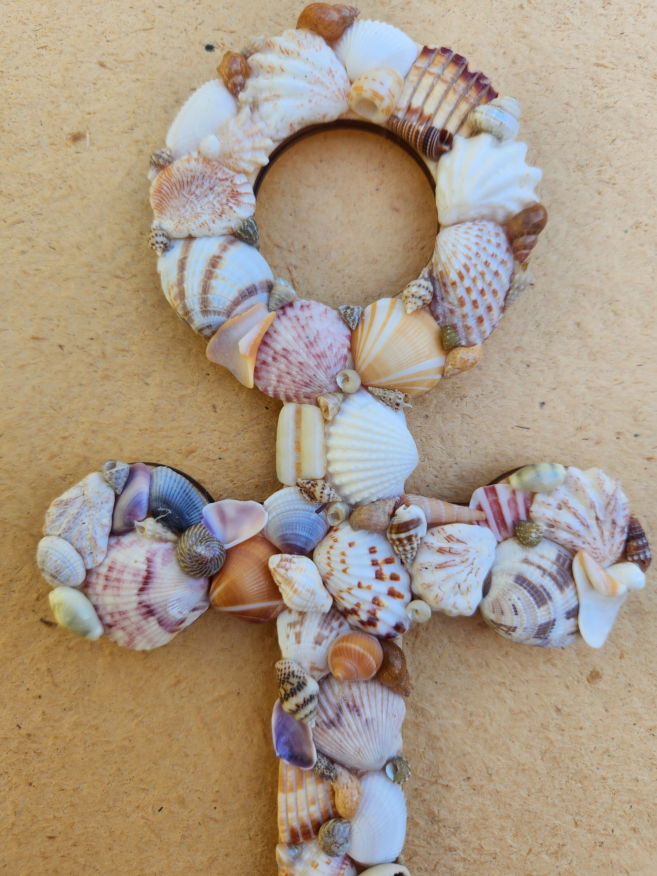 Sea Shell Anchor Wall Decor Wooden Anchor Wall Hanging Coastal Beach ...