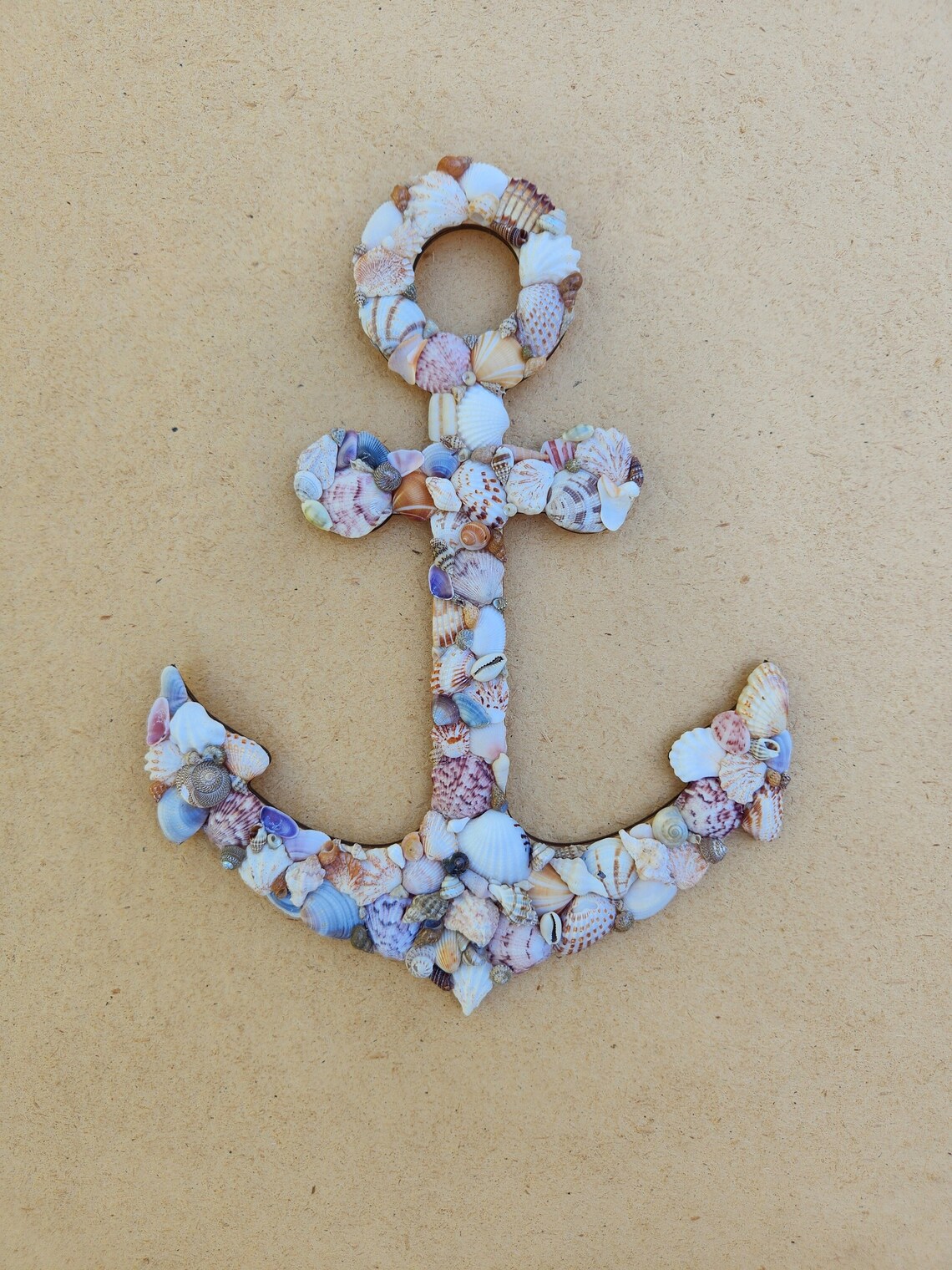 Sea Shell Anchor Wall Decor Wooden Anchor Wall Hanging Coastal Beach ...