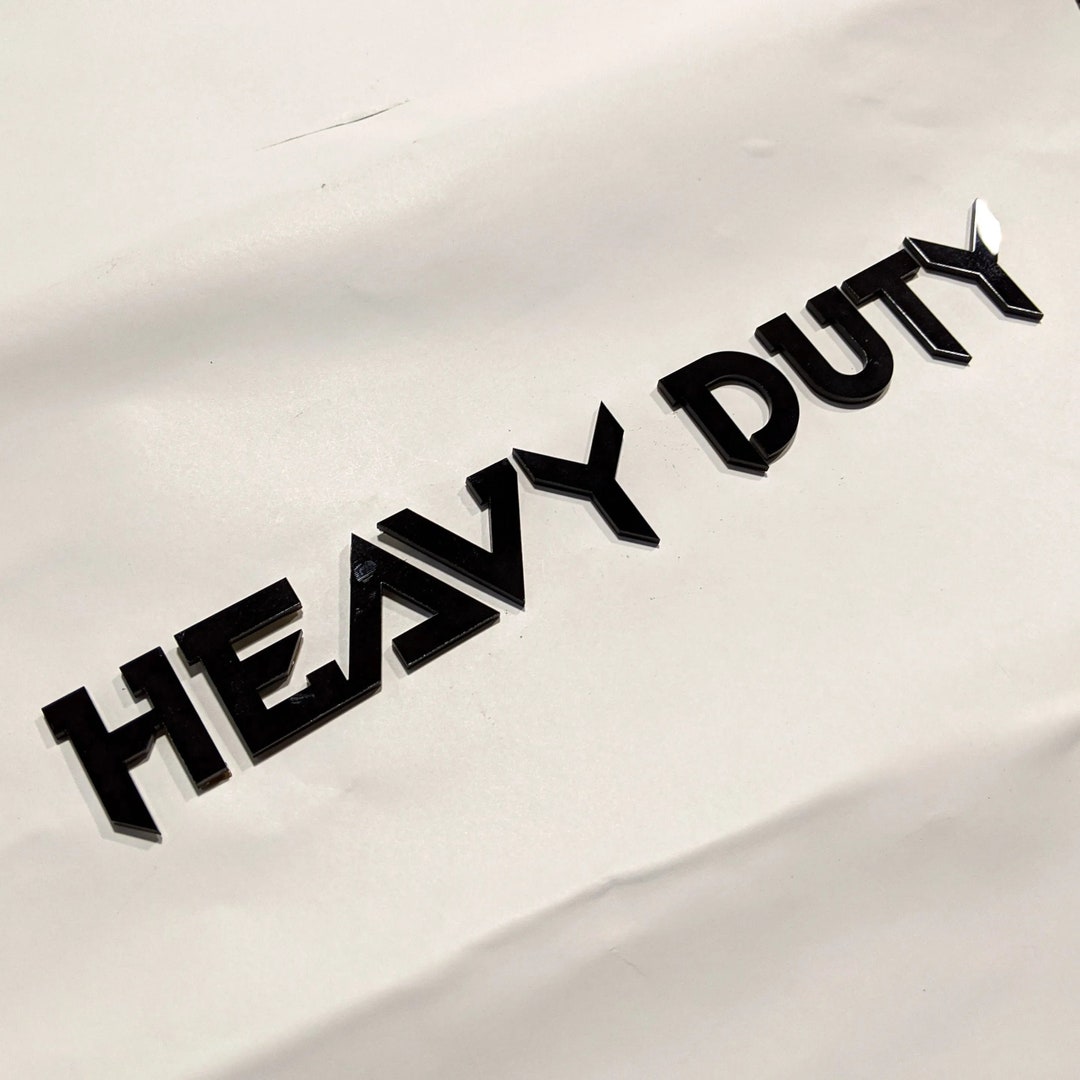 Heavy Duty Badge - Bold Font - One Layer - Black - Pair - Etsy