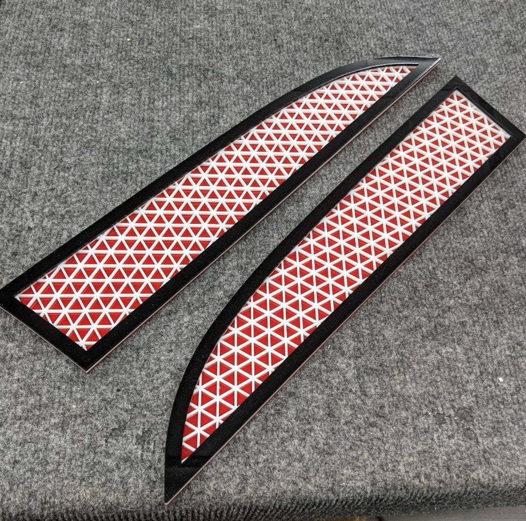 Triangle Mesh Badges - Fits 2011-2016 Super Duty® - Black/white/red - Etsy