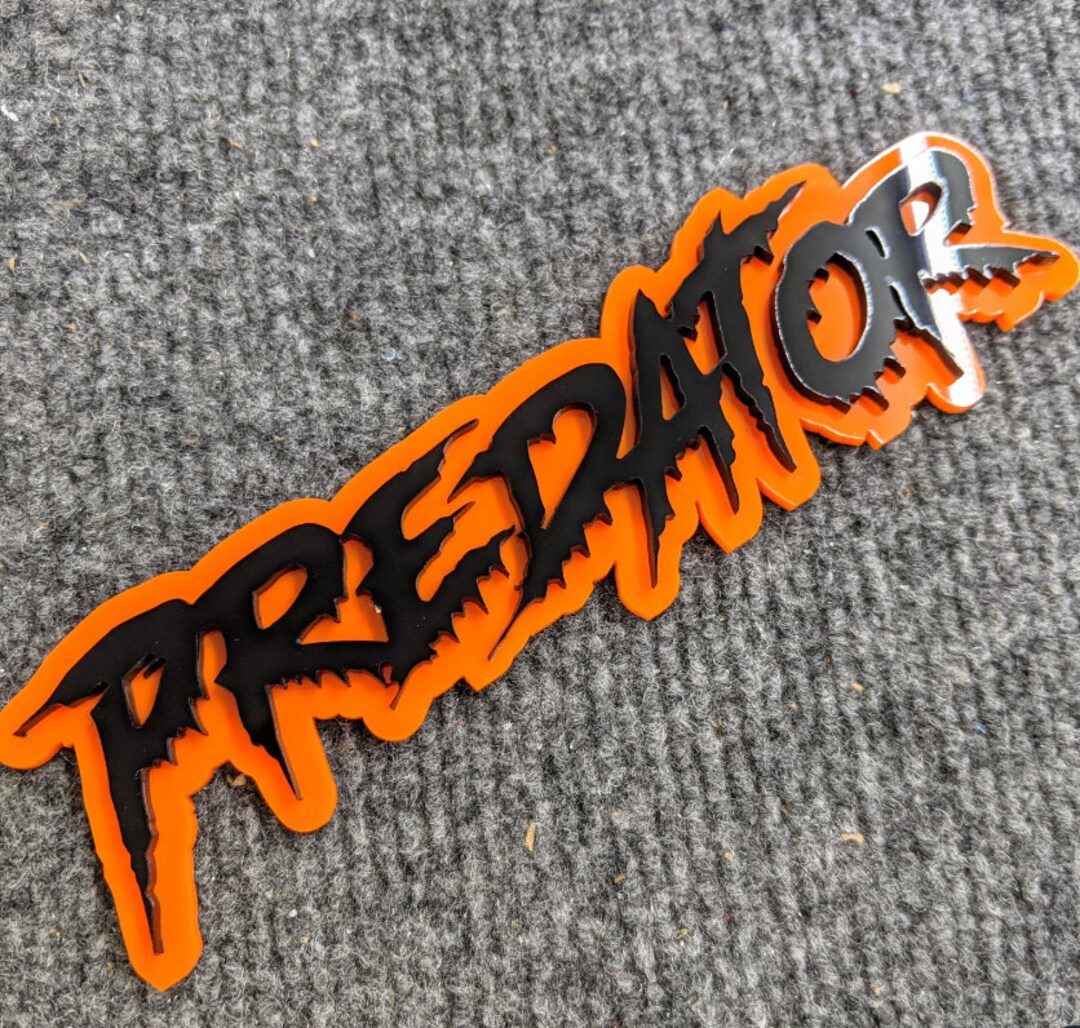 Custom Text Vehicle Badge - Drip Font - Dual Layer - Etsy