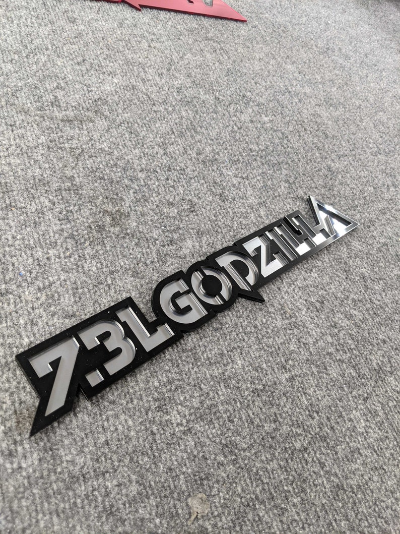7.3 Godzilla Custom Text Emblem Universal Truck Emblem - Etsy Canada