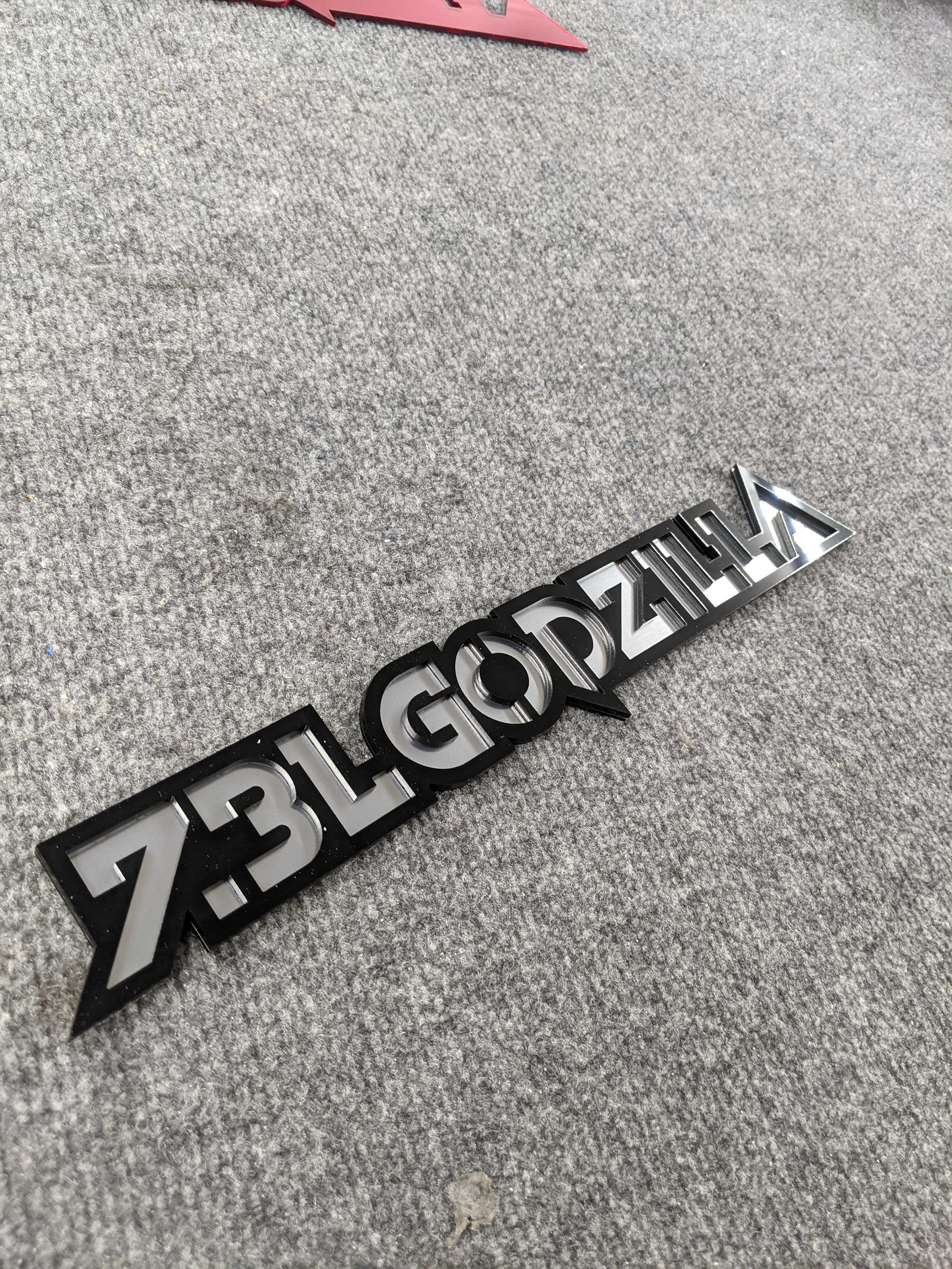 7.3 Godzilla Custom Text Emblem - Universal Truck Emblem Fitment - Etsy