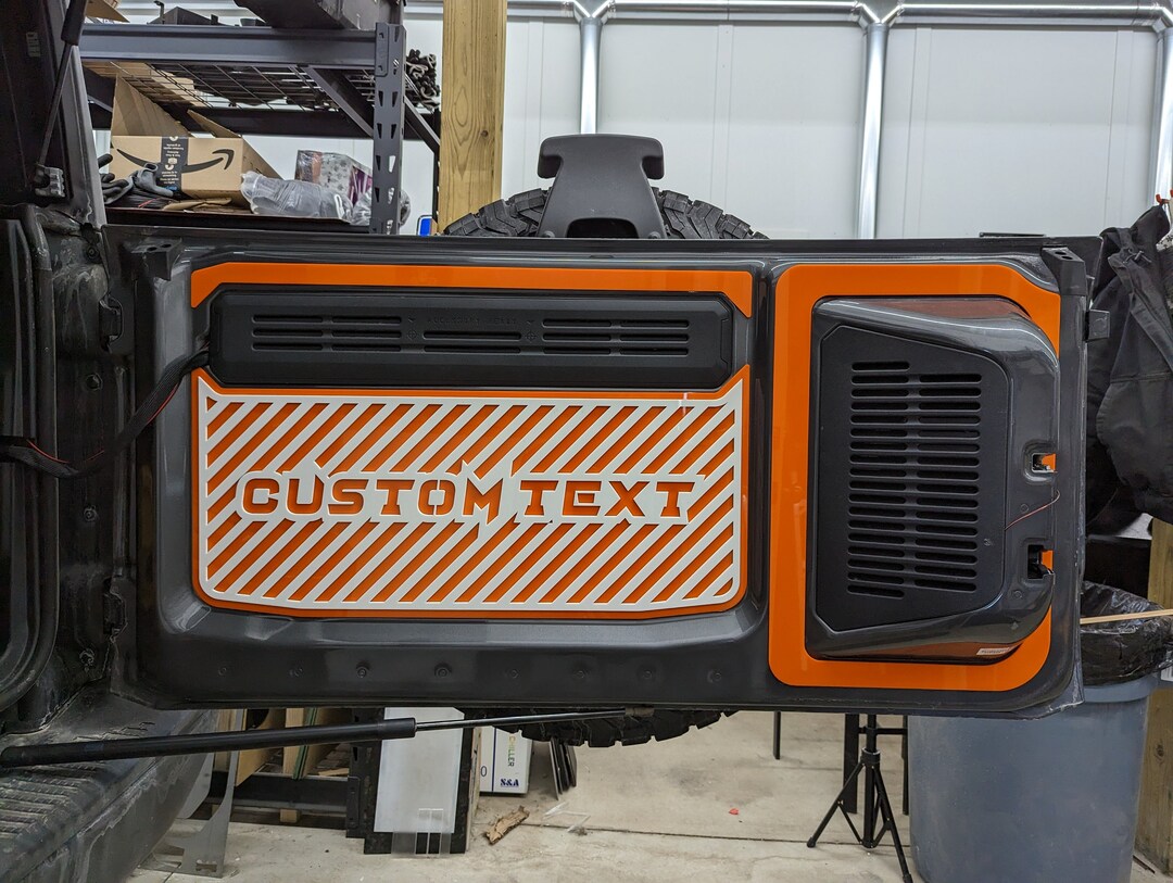 Tailgate Inside Accent Kit - Custom Text and Lines - Fits 2021+ Bronco ...