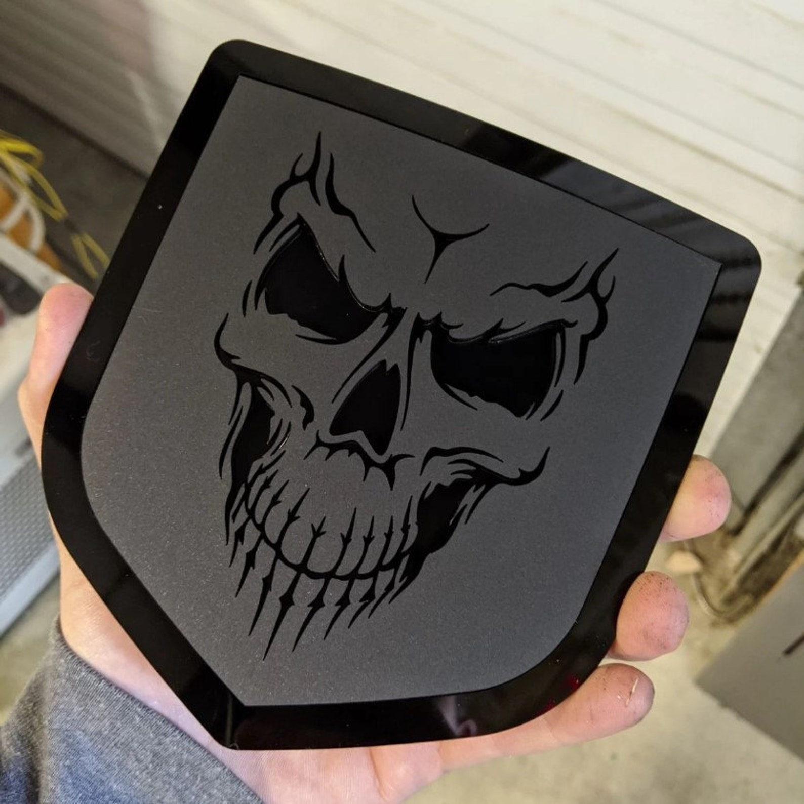 Skull Tailgate Badge - Fits 2009-2018 Dodge® Ram® Tailgate - 1500, 2500 ...