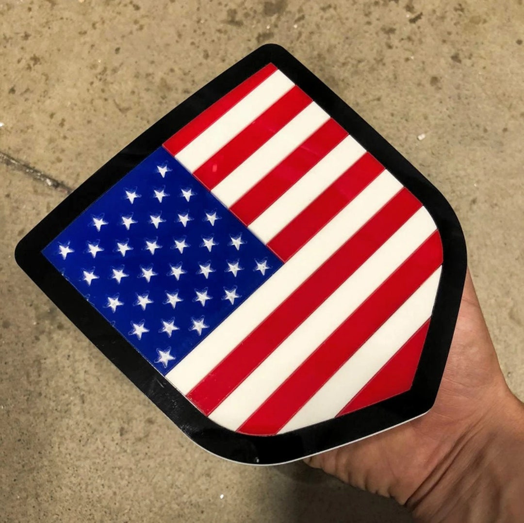 IKONIC Full Color American Flag Badge - Fits 2009-2018 Dodge® Ram ...