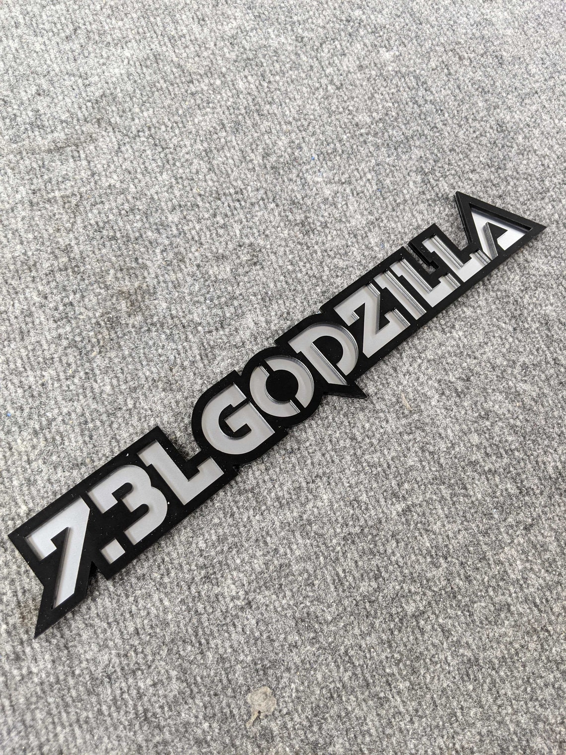 7.3 Godzilla Custom Text Emblem - Universal Truck Emblem Fitment - Etsy