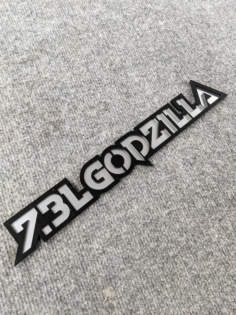 7.3 Godzilla Custom Text Emblem Universal Truck Emblem - Etsy Canada