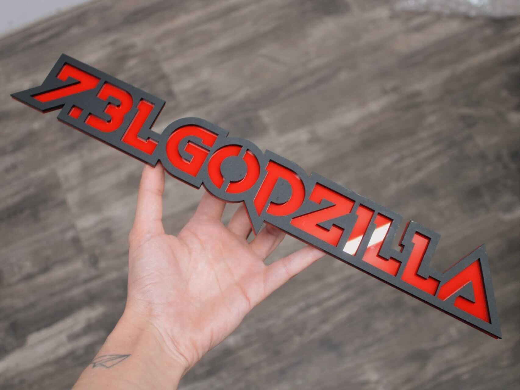 7.3 Godzilla Custom Text Emblem Universal Truck Emblem - Etsy