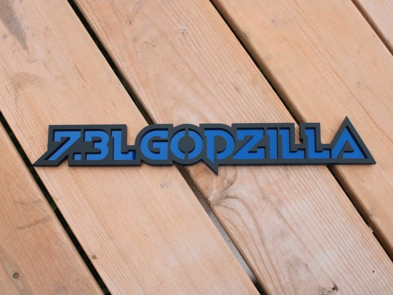 7.3 Godzilla Custom Text Emblem Universal Truck Emblem - Etsy Canada